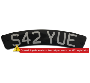 Self Adhesive Black Curved 300mm x 55mm Front Scooter Plate ...