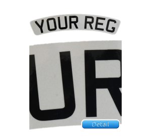 Self Adhesive White Reflective Curved Front Bike Plate | Scooterbox ...